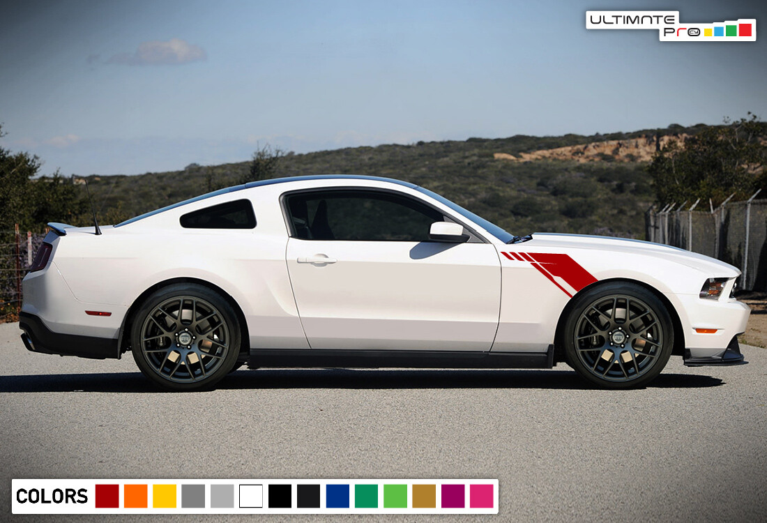 Decal For Ford Mustang Hood sticker side Front Fender Stripes kit GT ...