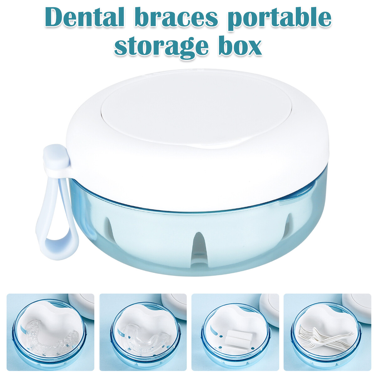 Denture Bath Case Denture Box Portable Denture Holder Mini Storage ...