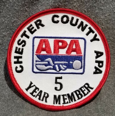 LMH Patch APA 8 9 Ball POOL League 5 Year Member American Poolplayers ...