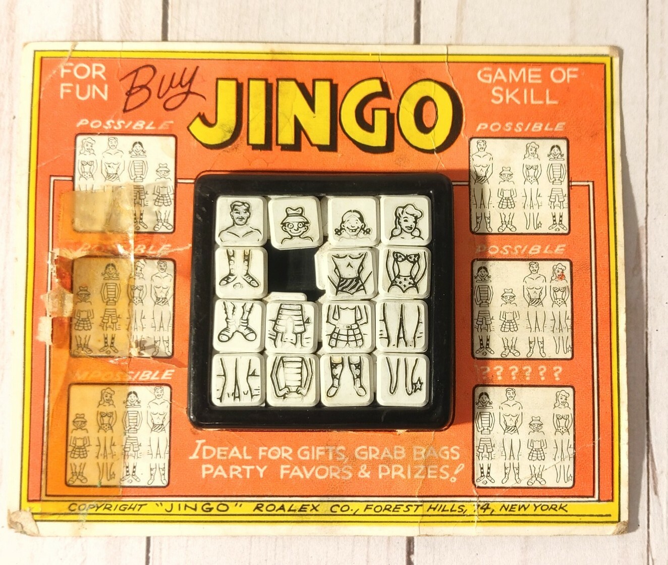 VINTAGE 1960'S ROALEX BUY JINGO SLIDE PUZZLE ON ORIGINAL CARD STOCK | eBay