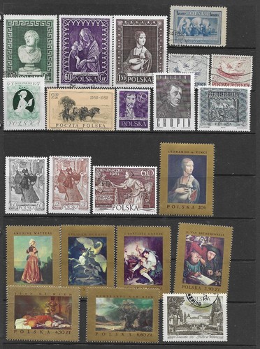 Selection of Polish stamps with an Art theme (D374) | eBay