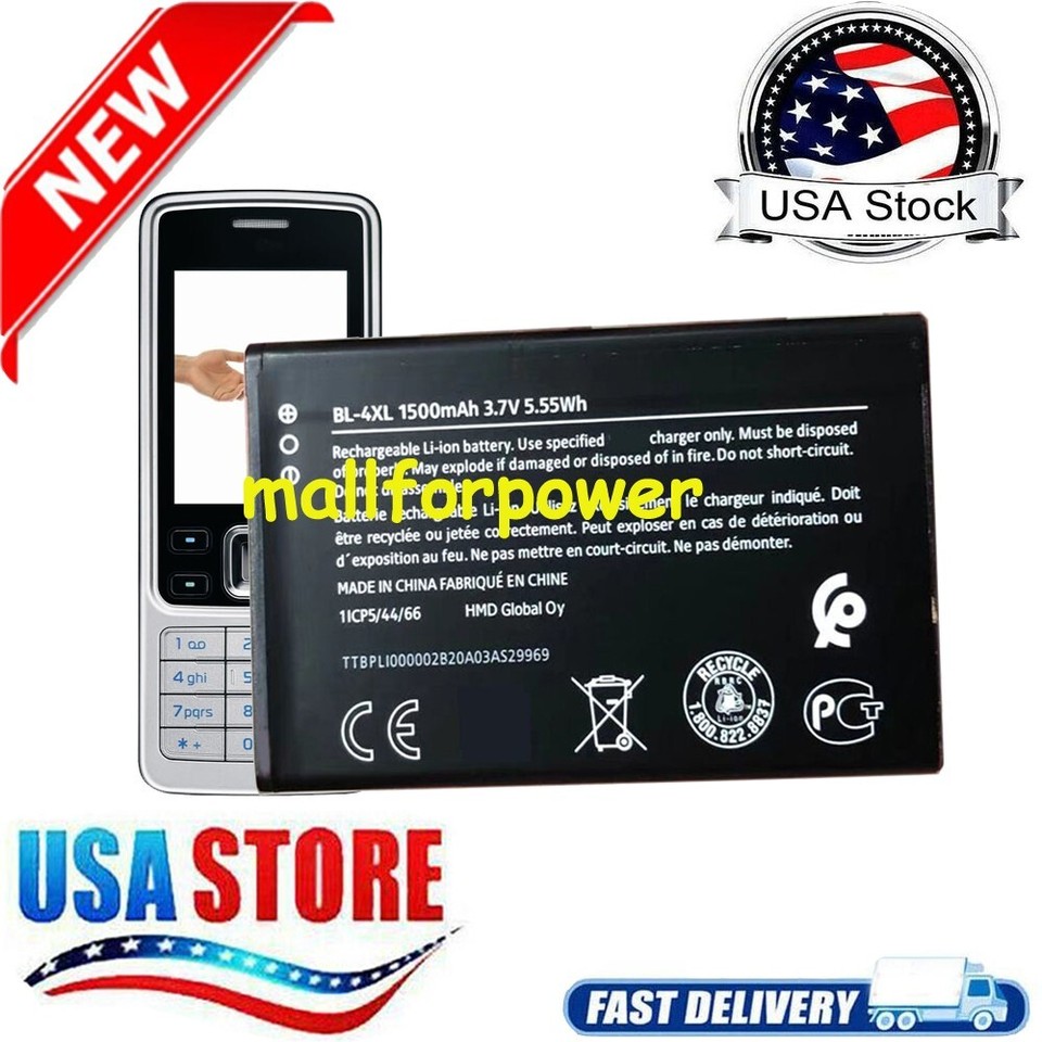 Battery BL-4XL For Nokia 6300 4G/8000 4G TA-1286 TA-1287 TA-1291 1ICP5 ...