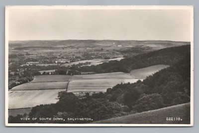 Salvington from South Down RPPC West Sussex—Rare Vintage Real Photo ...