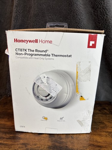 HONEYWELL HOME CT87K ROUND NON-PROGRAMMABLE THERMOSTAT - 1H SINGLE ...