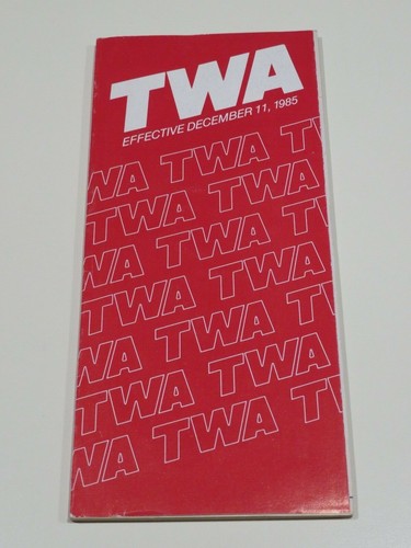 TWA Timetable December 11, 1985 = | eBay