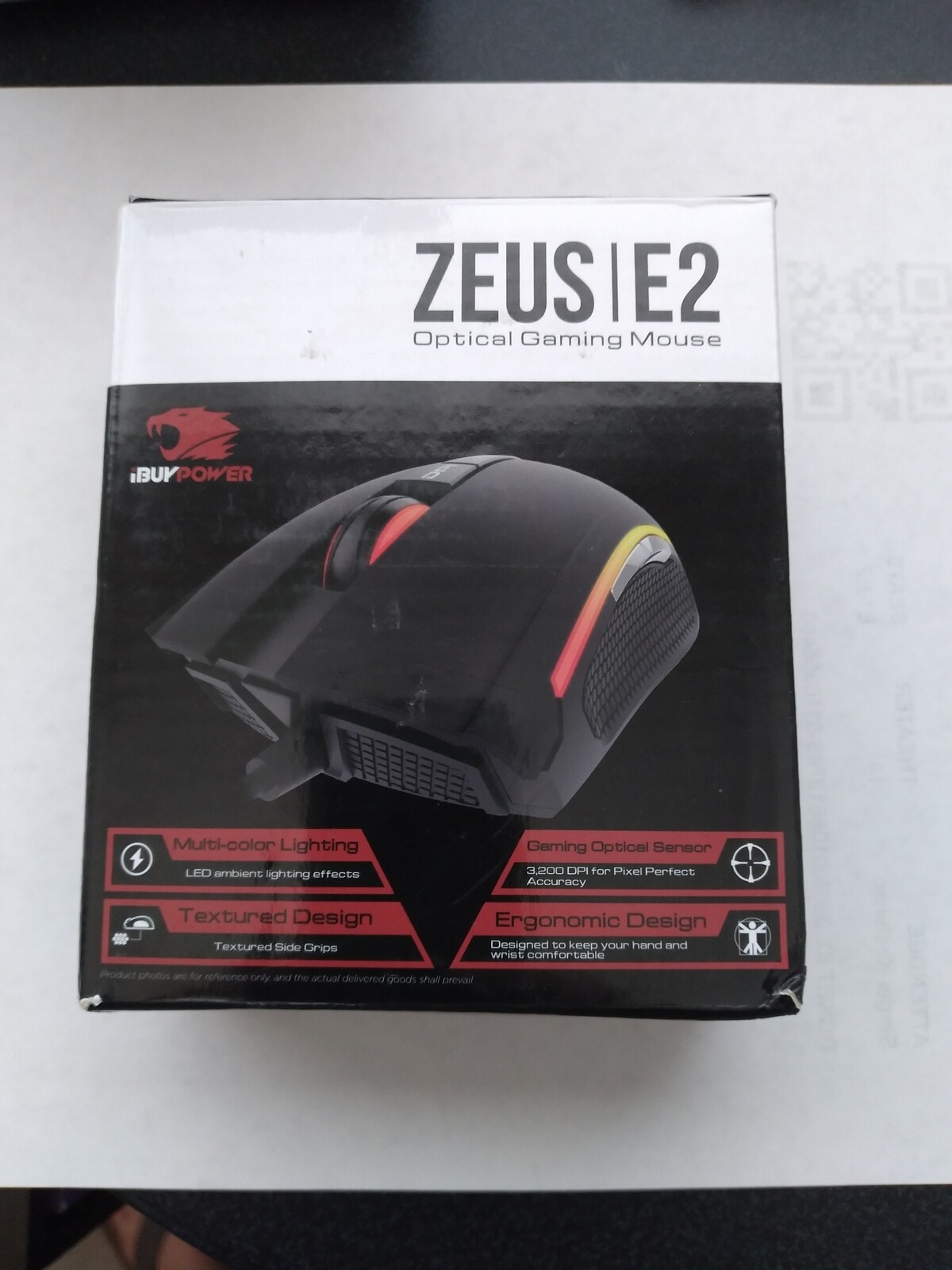 iBuyPower Zeus E2 3200 DPI PC Computer USB Wired Optical Gaming Mouse ...