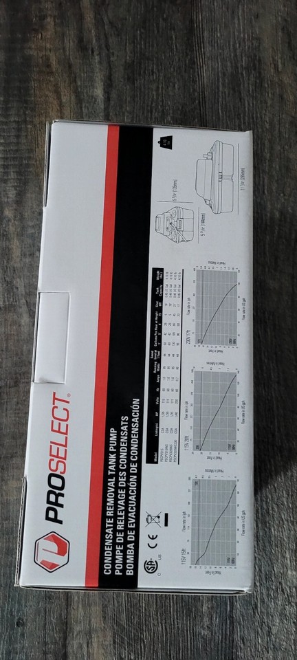 ProSelect - Condensate Pump - 115V - 15' Lift - With Safety Switch ...