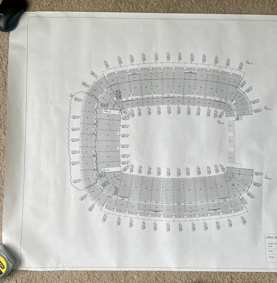 Pittsburgh Steelers Original Blueprint - Heinz Field- Acrisure Stadium ...