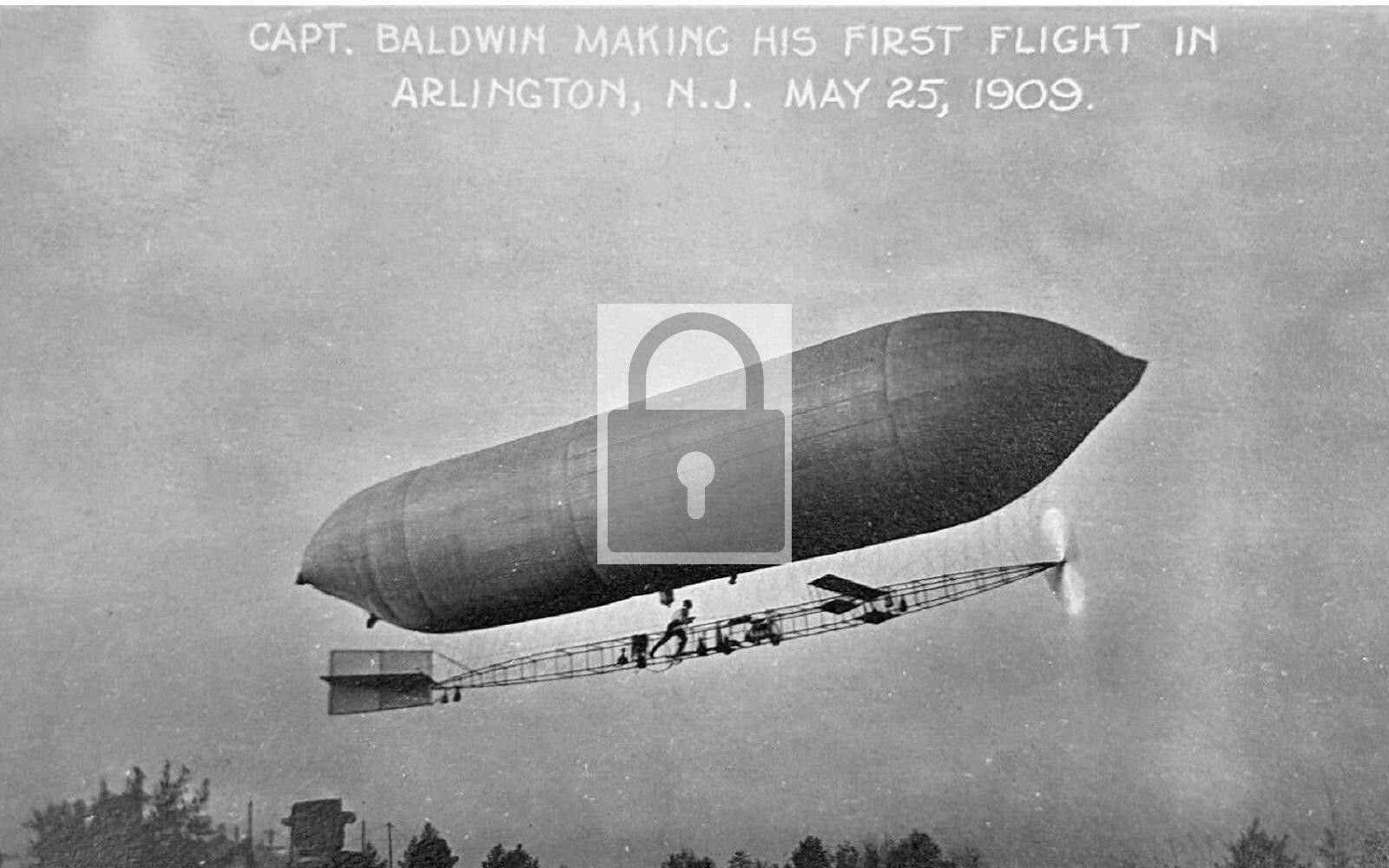 Thomas Baldwin Dirigible Aviation Arlington New Jersey NJ Reprint ...