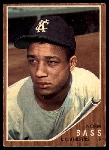 1962 Topps #122 Norm Bass Excellent+ RC Rookie Athletics ID:169557 | eBay
