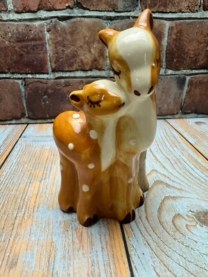 Vintage Block Pottery CA Planter Vase Brown Deer Doe Fawn | eBay