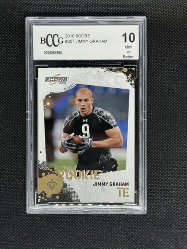 2010 Score Rookie Jimmy Graham RC BCCG Mint 10 New Orleans Saints | eBay