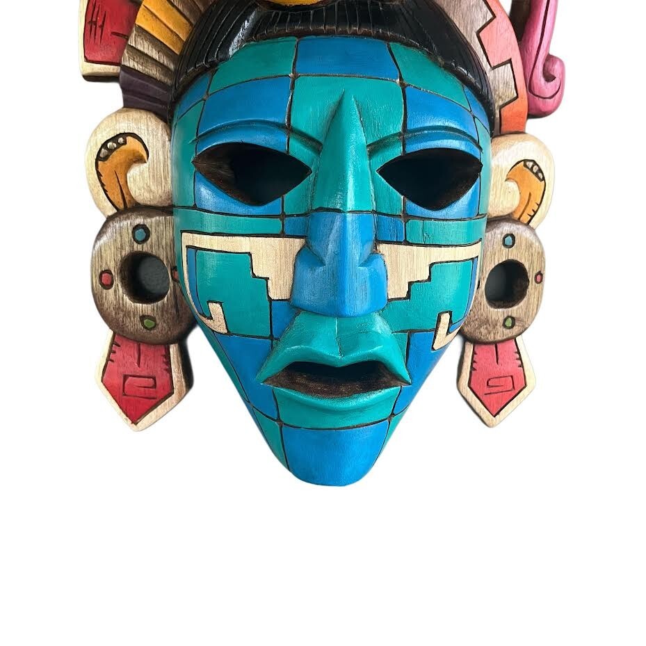 Mayan Mask with Vision Serpent, Mexican culture, Maya and Aztec Art | eBay