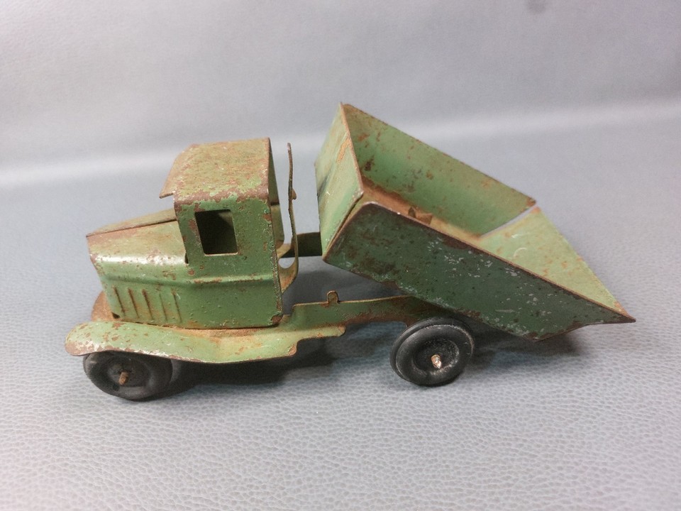 Vintage Tri-ang Green Tipper Truck Lorry. Pressed Steel. Rare ...