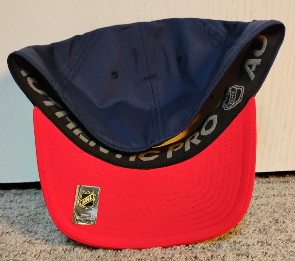 Colombus Blue Jackets Hat Blue Red Authentic Pro Stretch Fit Size L/XL ...
