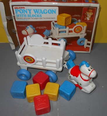 1985 Pony Wagon Shelcore Vintage Letter Blocks & Sorting Toy Made in ...
