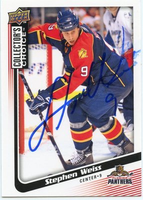 STEPHEN WEISS PANTHERS AUTOGRAPH AUTO 09/10 UD COLLECTORS CHOICE #85 * ...