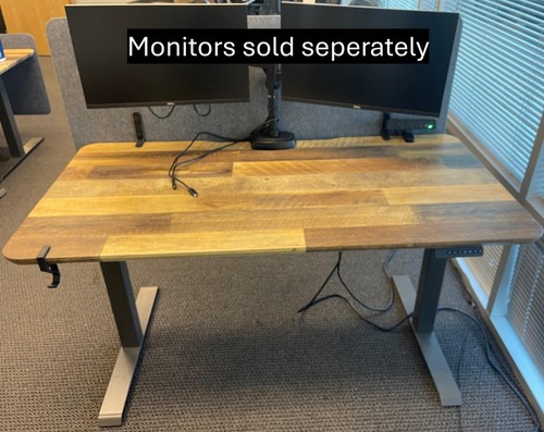 Vari Electric Standing Desk 60x30 (Reclaimed Wood) with accs. (No ...