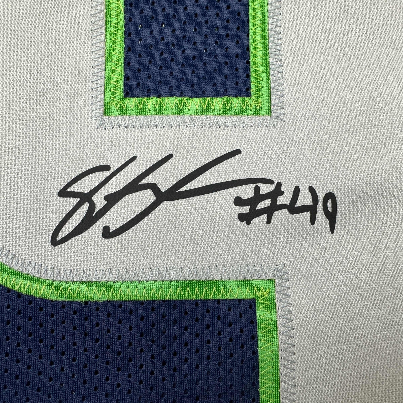 Facsimile Autographed Shaquem Griffin Seattle Blue Reprint Jersey Size ...
