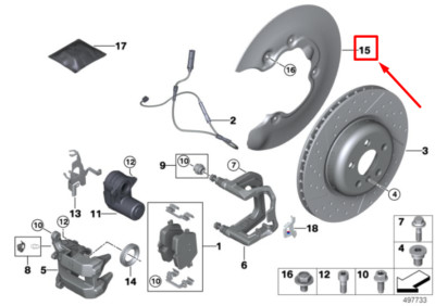 NEW BMW 3 G20 REAR RIGHT BRAKE DISC PROTECTION 34206871342 6871342 ...