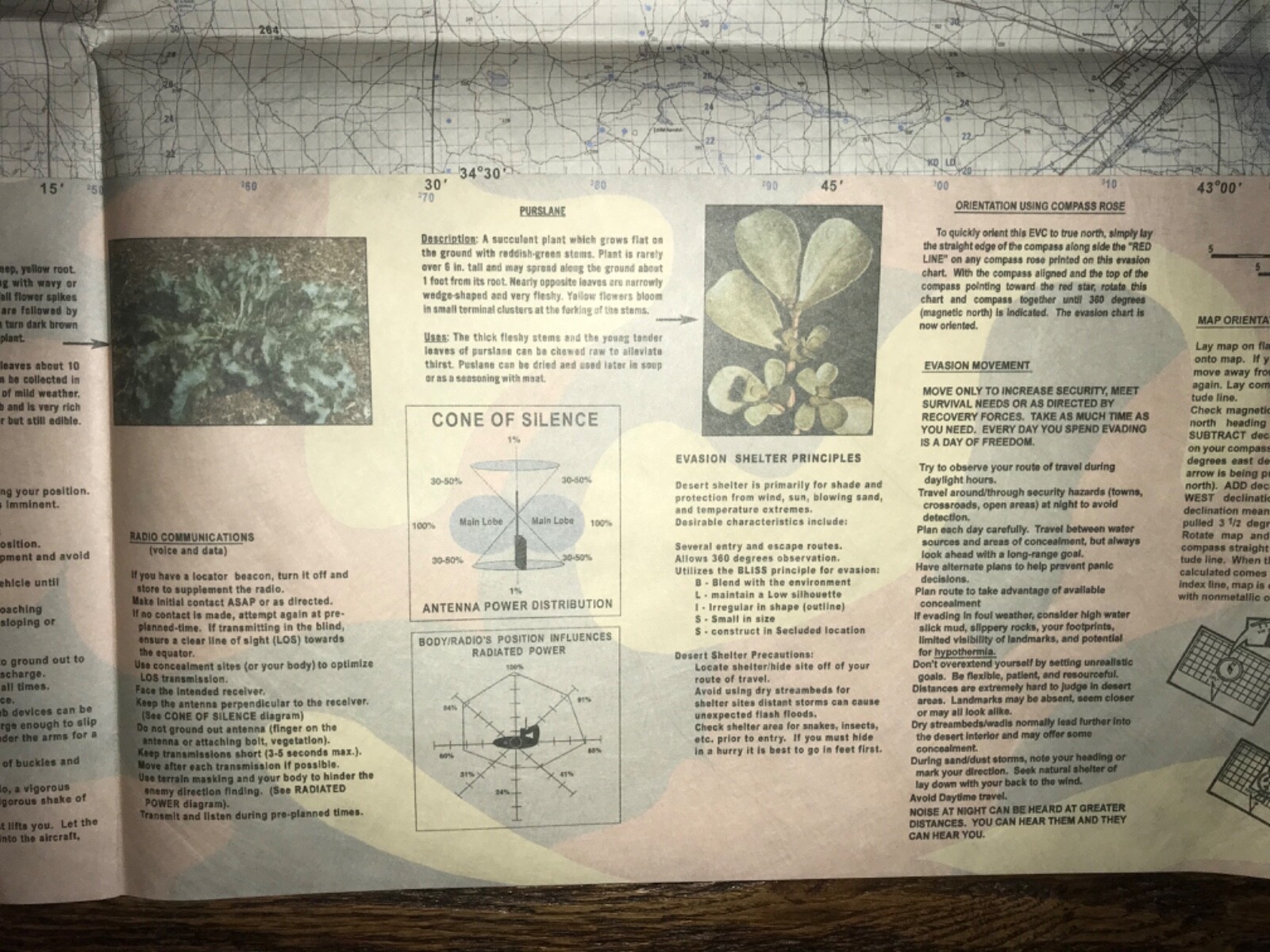 MAP EVC NI-38D US MILITARY ESCAPE EVASION CHART IRAQ IRAN SYRIA 2002 ...