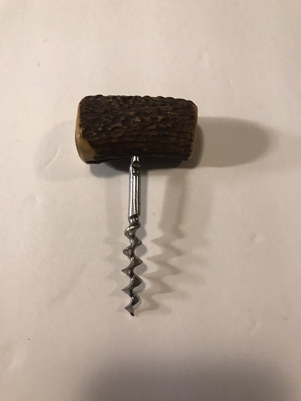 Deer Antler stainless corkscrew vintage bone puller style 4.25” | eBay