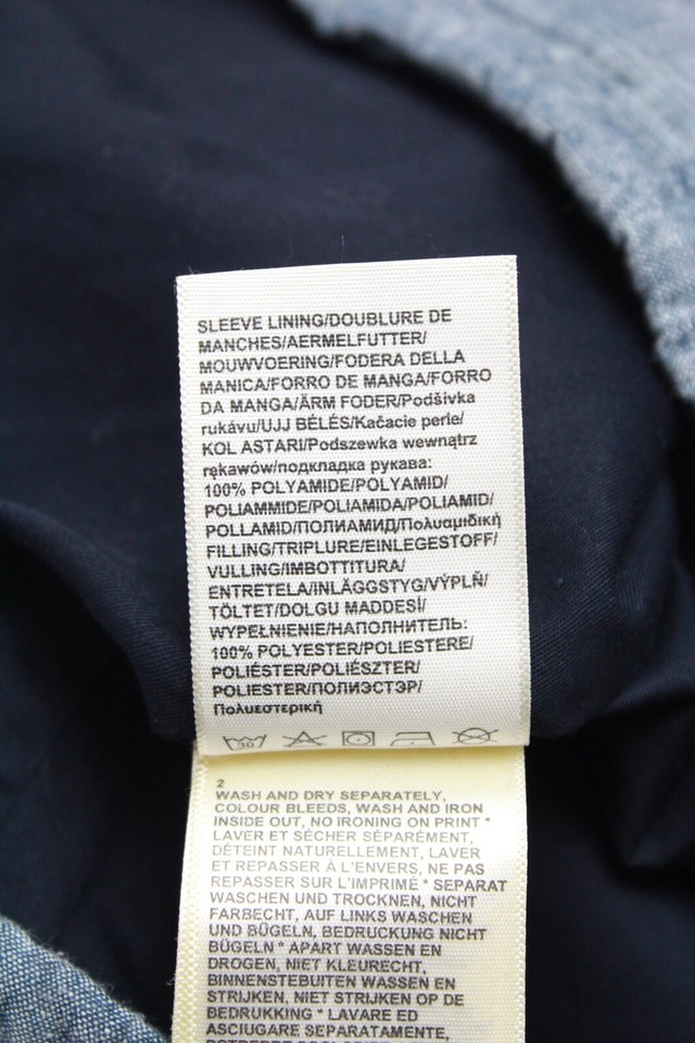 Lee Jacket Men Small Zipper Quilted Lined Pattern Blue | eBay UK