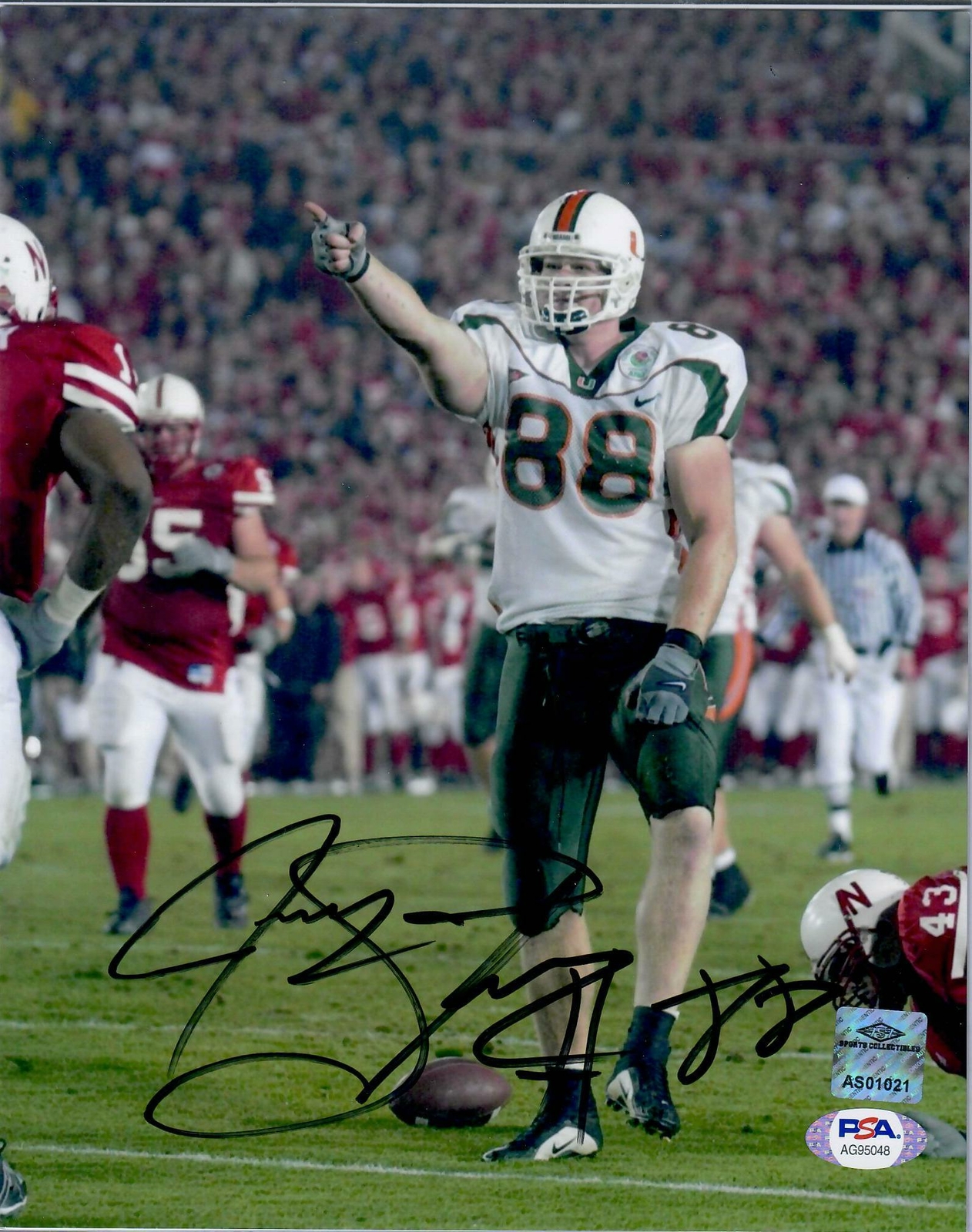 Miami Hurricanes Jeremy Shockey Auto Signed 8x10 Photo - PSA ...