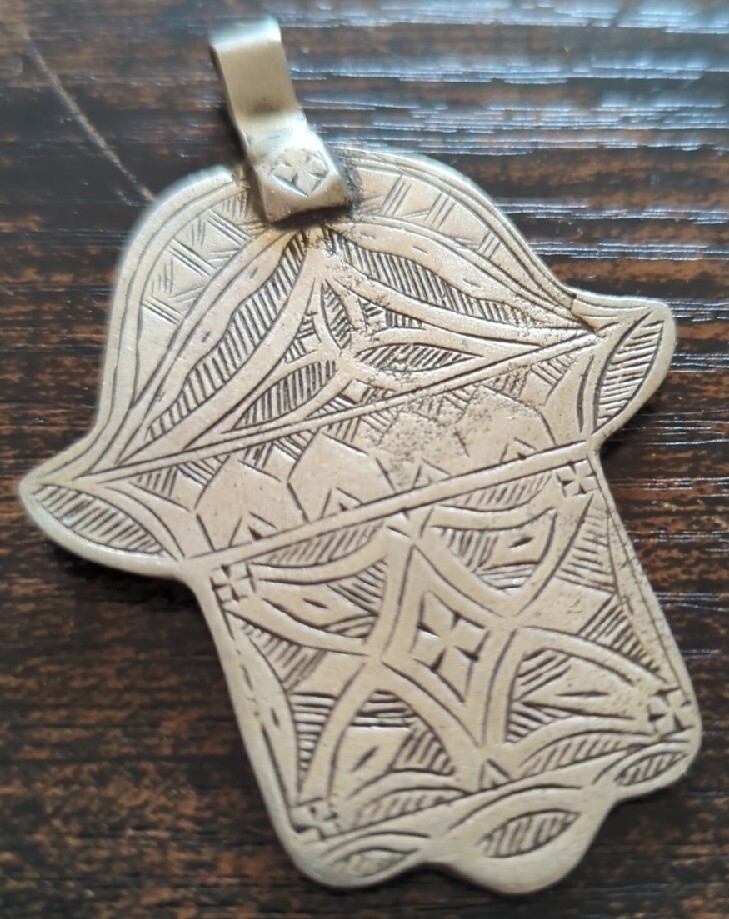 Authentic Antique Hamsa Moroccan Berber Talisman Pendant Hand of Fatima ...