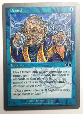 Denied! MTG Vintage 1998 Magic the Gathering Blue Interrupt Card | eBay