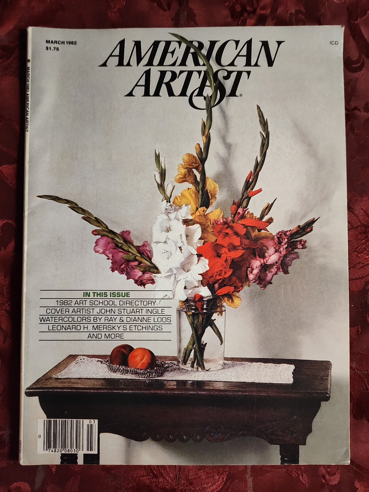 AMERICAN ARTIST April 1988 John Stuart Ingle Julio Larraz Mary C ...