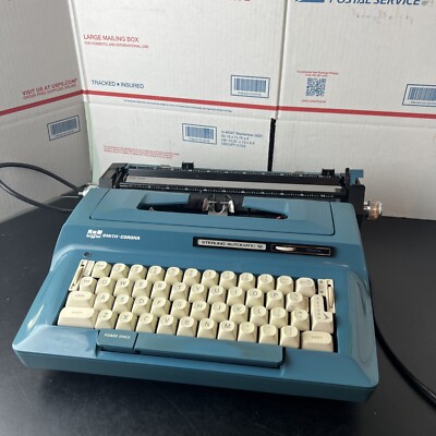 VINTAGE SMITH-CORONA SCM STERLING AUTOMATIC 12 BLUE TYPEWRITER | eBay