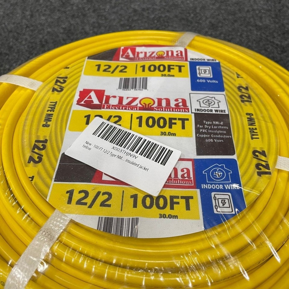 Arizona Electrical Solutions Nm-B Cable 100Ft, 2C, Awg 12, Copper ...