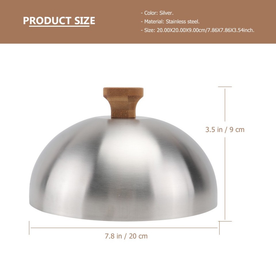 Stainless Steel Dome Burger Melting Household Dish Cover Food ...