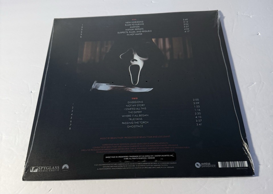 Scream: Original Motion Picture Soundtrack Vinyl LP Brian Tyler New ...