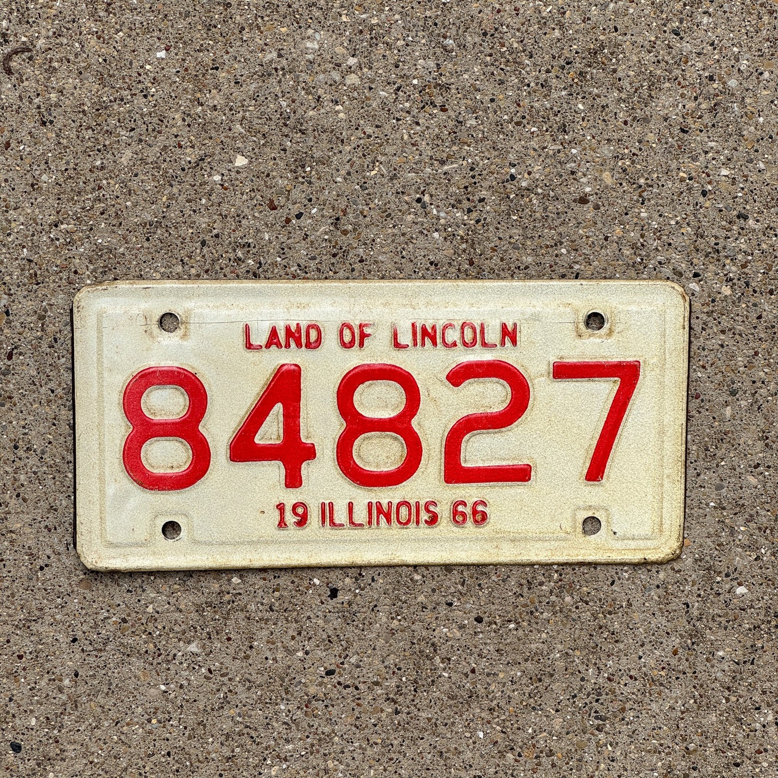 1966 Illinois Motorcycle License Plate Auto Tag Garage Decor Vintage ...