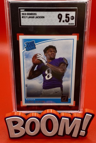 2018 Panini Donruss - Rated Rookie #317 Lamar Jackson (RC) MVP SGC 9.5 ...