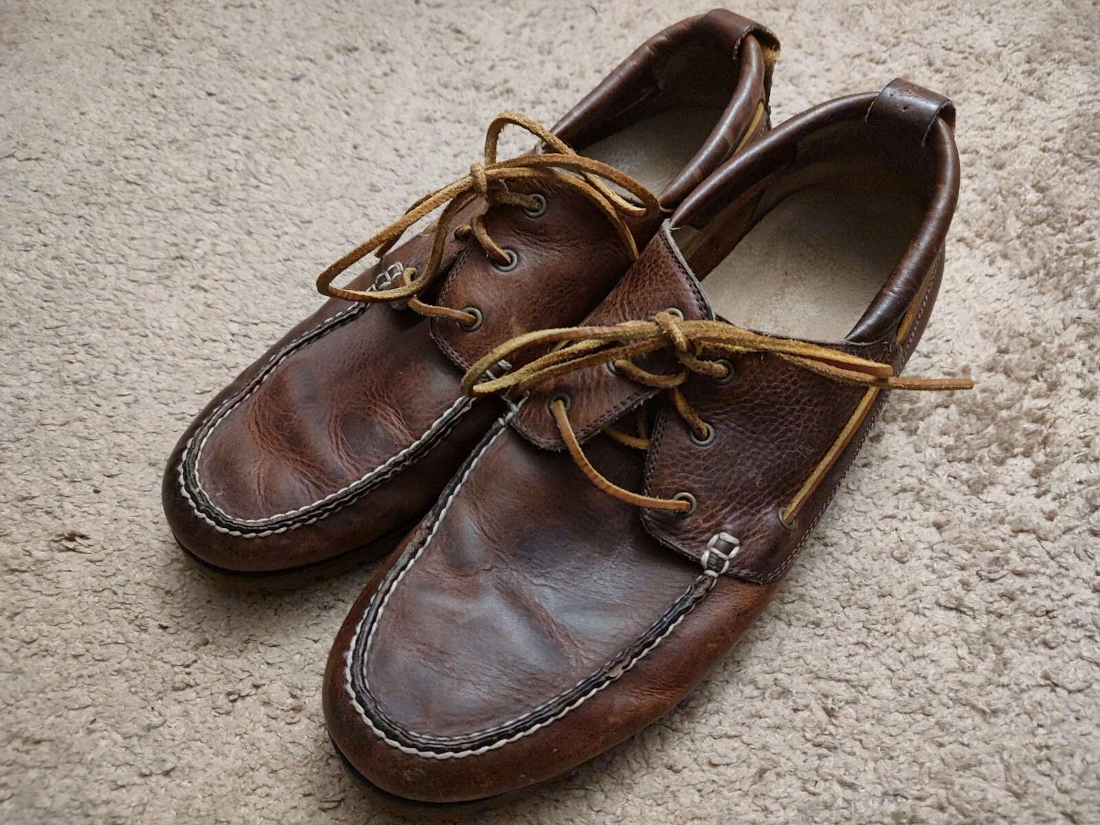 Polo Ralph Lauren Vintage Reegan Brown Leather Slip O… - Gem