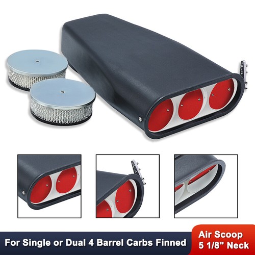 Smooth Street Rod Hood Scoop Single or Dual Carb Bug Catcher Intake ...