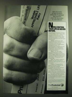 1986 The Prudential Insurance Ad - Now, Control Your Life as Never ...