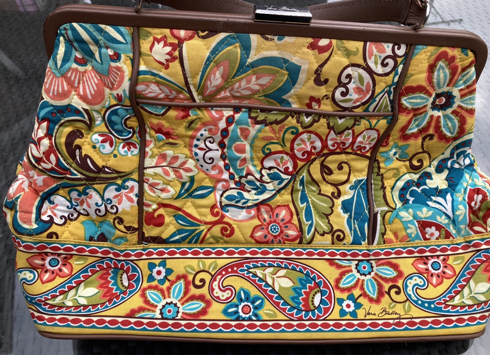 Vera Bradley Barbara Frame Doctor Bag Purse Leather T… - Gem