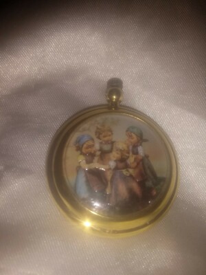 VINTAGE M.J HUMMEL POCKET WATCH RING AROUND THE ROSY GOLD PLATED (NEEDS ...