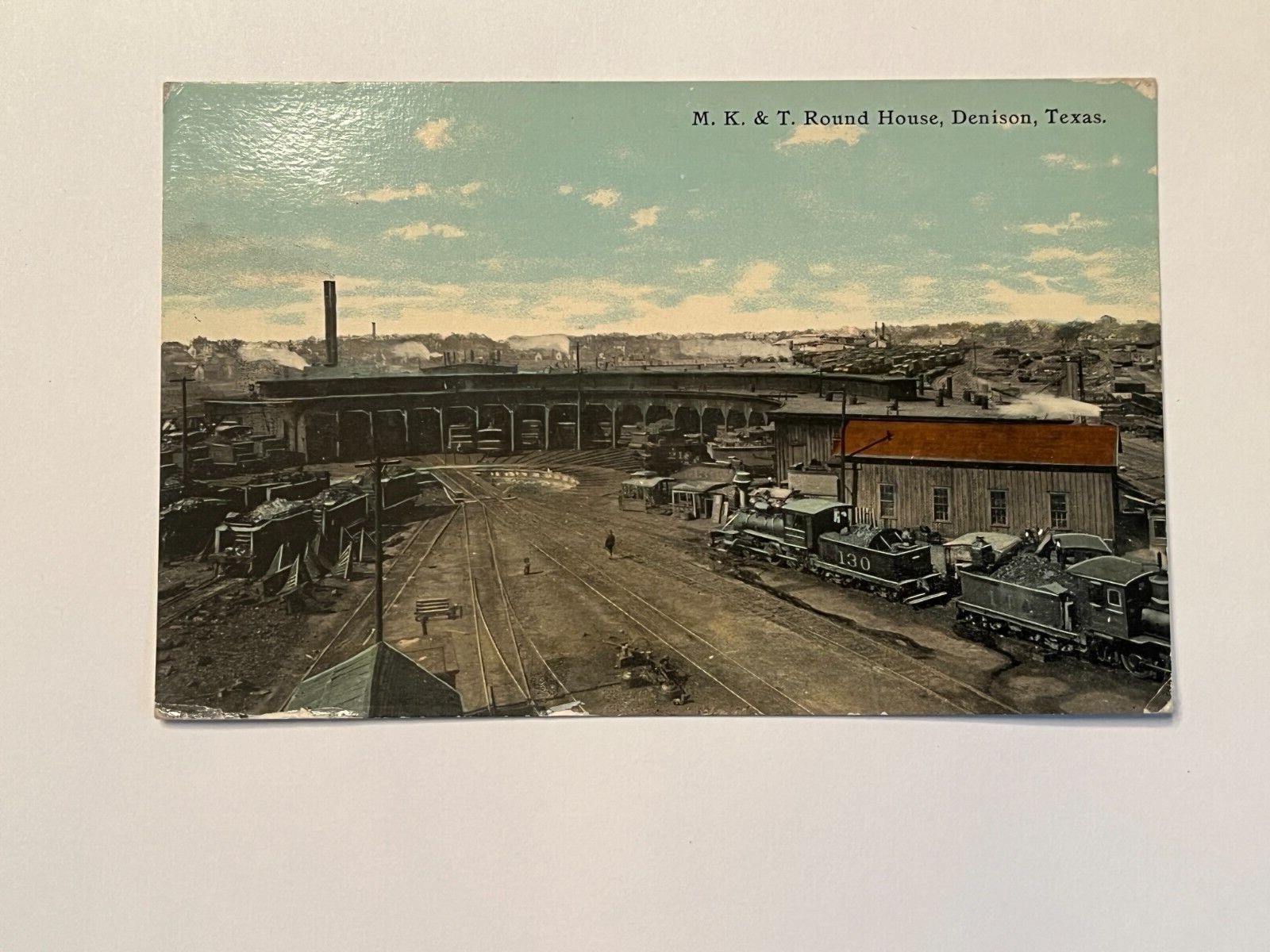 Denison , Texas - M.K.&T. Round House - Vintage post card | eBay