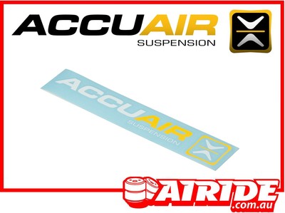 ACCUAIR YELLOW AND WHITE STICKER AIRIDE AIR RIDE SUSPENSION | eBay