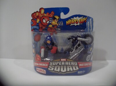 MARVEL SUPER HERO SQUAD - CAPTAIN AMERICA & MOTORCYCLE NEW MIP! 2009 | eBay
