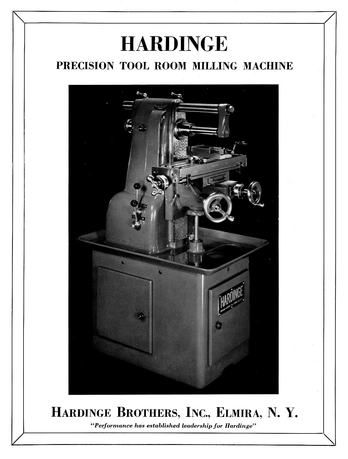 HARDINGE Milling Machine Models TM & UM Parts Manual Below Serial ...