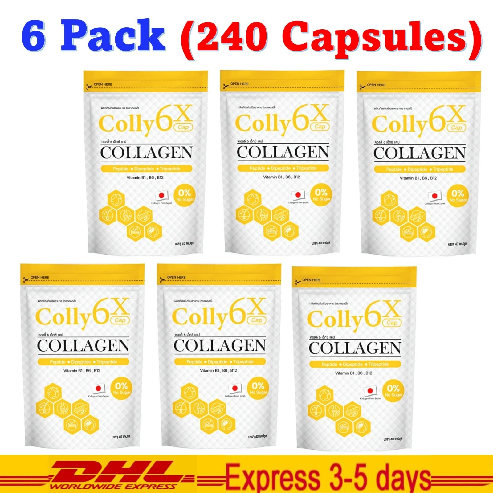 Colly 6X Collagen Tripeptide Reduce Wrinkles Nourish Healthy (240 ...