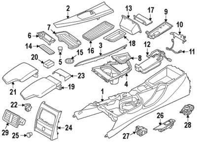 BMW 64229265350 GENUINE OEM FRESH AIR GRILLE REAR ROOM | eBay