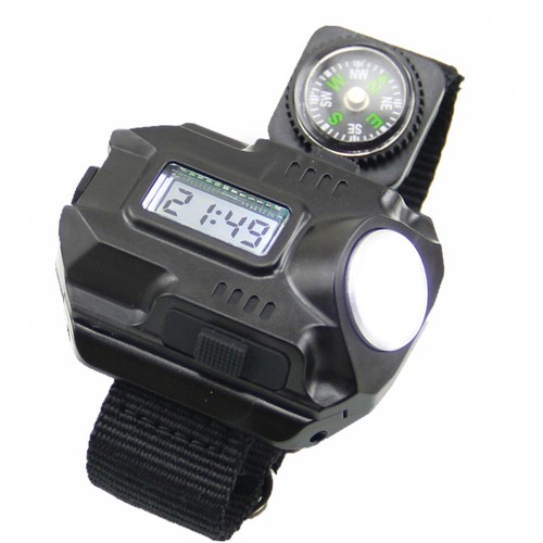 LED Wrist Watch Flashlight Torch Light USB Charging Rechargeable ...