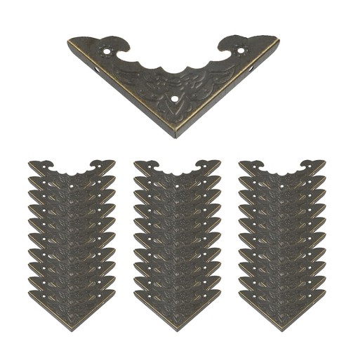 30 Pack Iron Corner Protector Bronze, Decorative Bracket Box Table Edge ...
